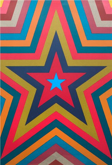 Sol LeWitt | Five Pointed Star With Colored Bands (1992) | MutualArt
