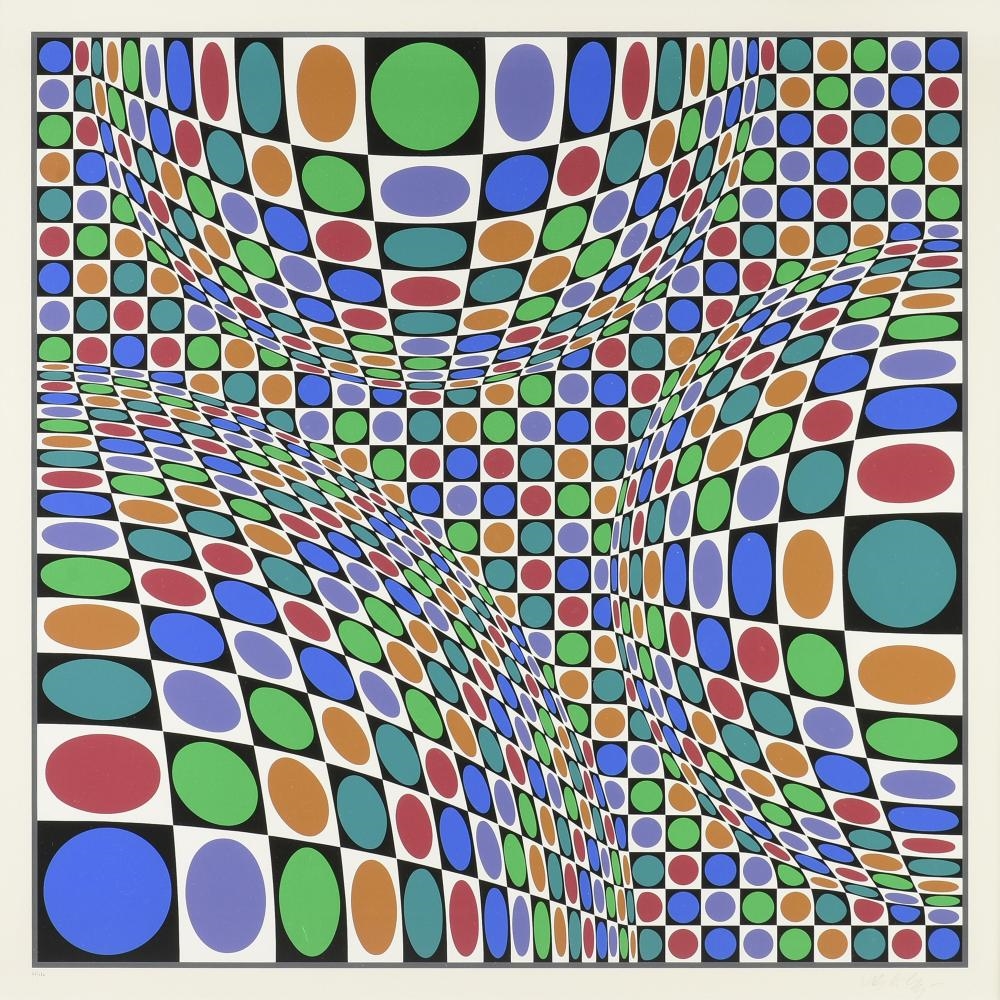 Victor Vasarely | VICTOR VASARELY (Hungarian/French 1906-1997) A PRINT ...