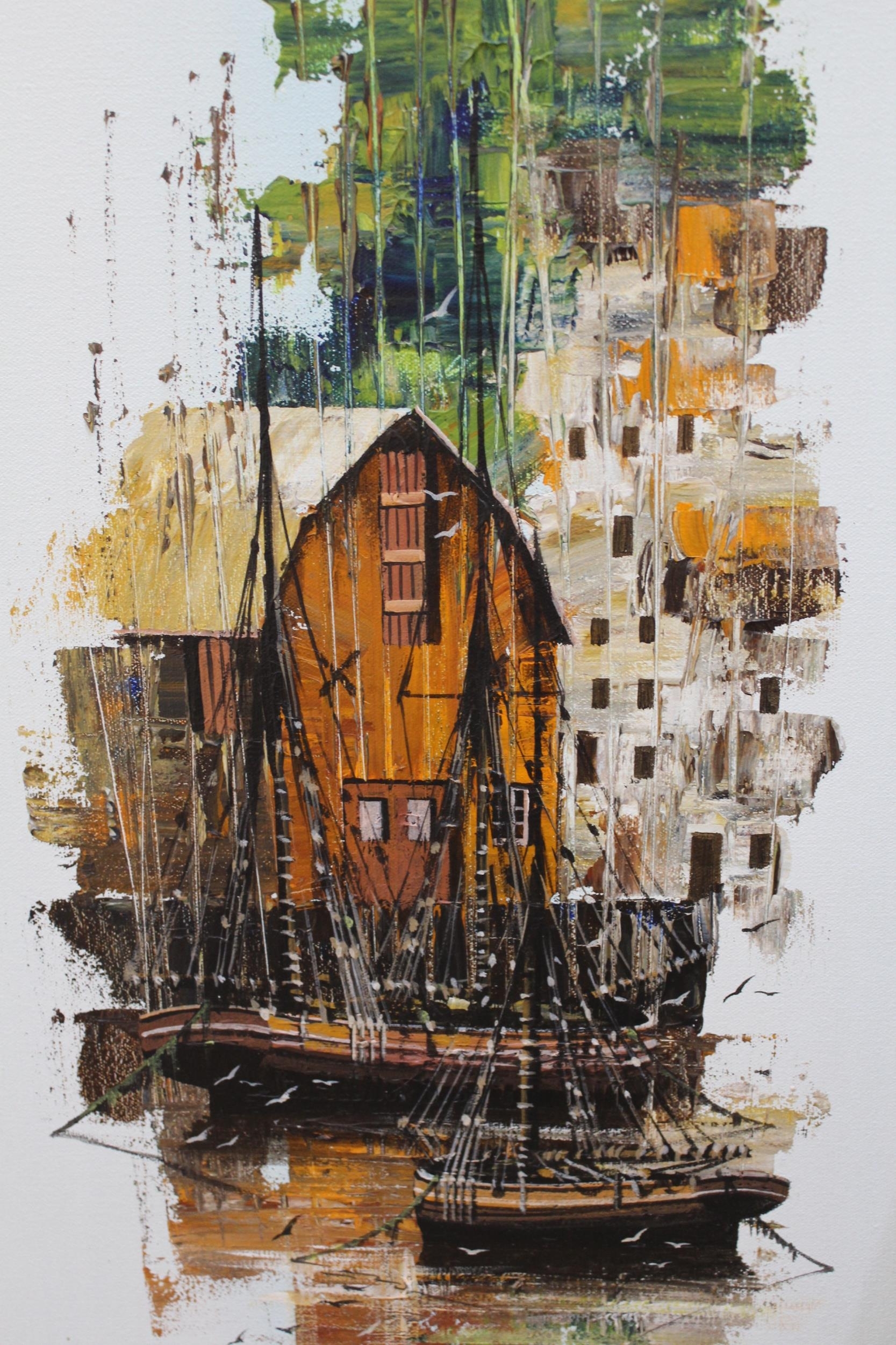 Kevin Platt | ships in harbour | MutualArt