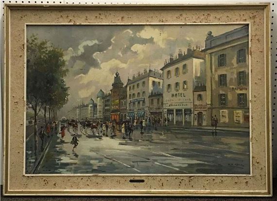 A. de Fleury | A. De Fleury Oil On Canvas Street Scene | MutualArt
