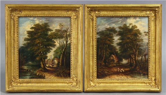Robert Burrows | A pair of wooded landscapes | MutualArt
