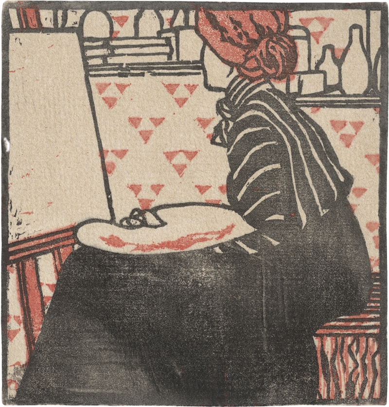 Fanny Harlfinger-Zakucka | Künstlerin mit Palette vor der Staffelei ...