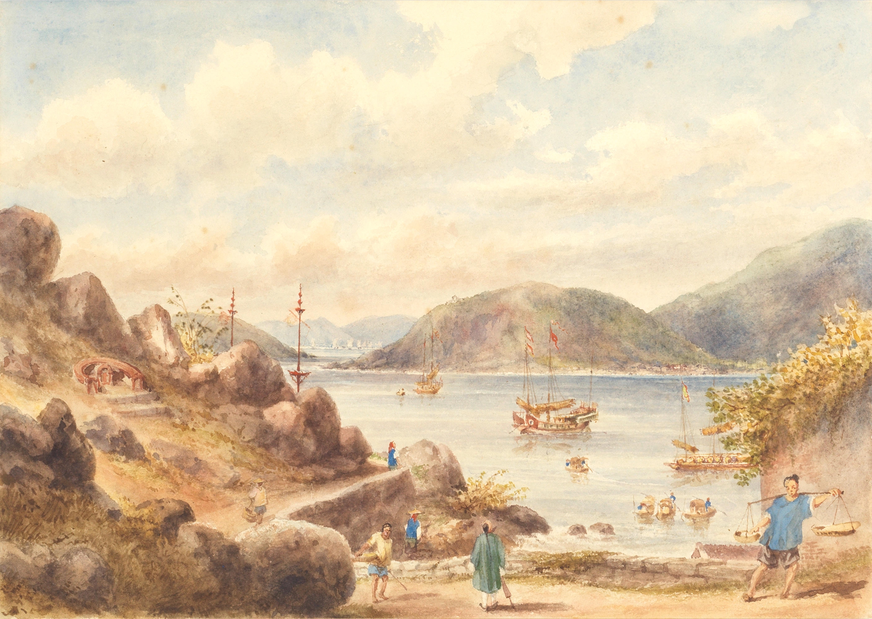 William Prinsep | View across the inner harbour of Macau | MutualArt