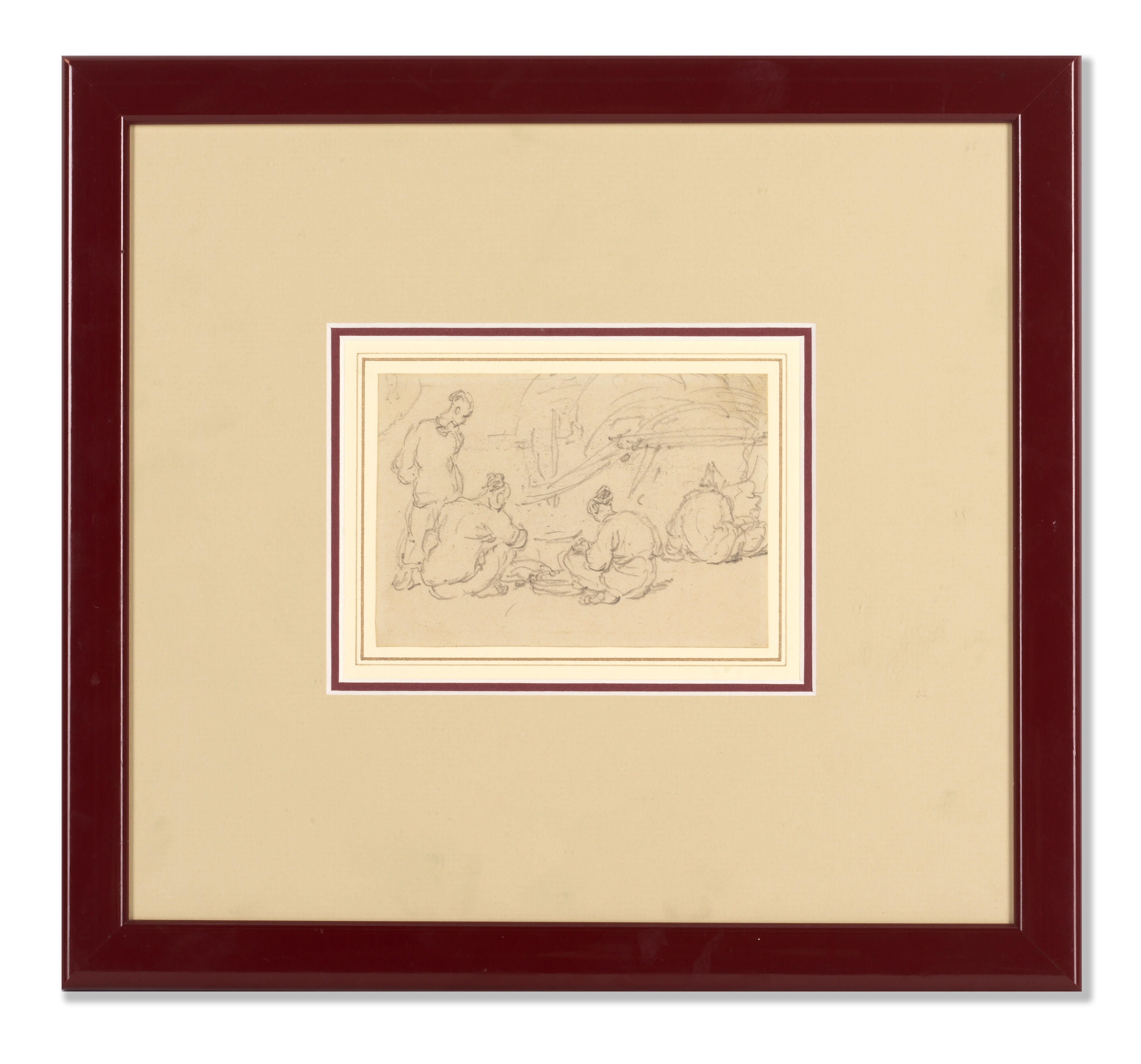 George Chinnery | A group of Chinese figures | MutualArt