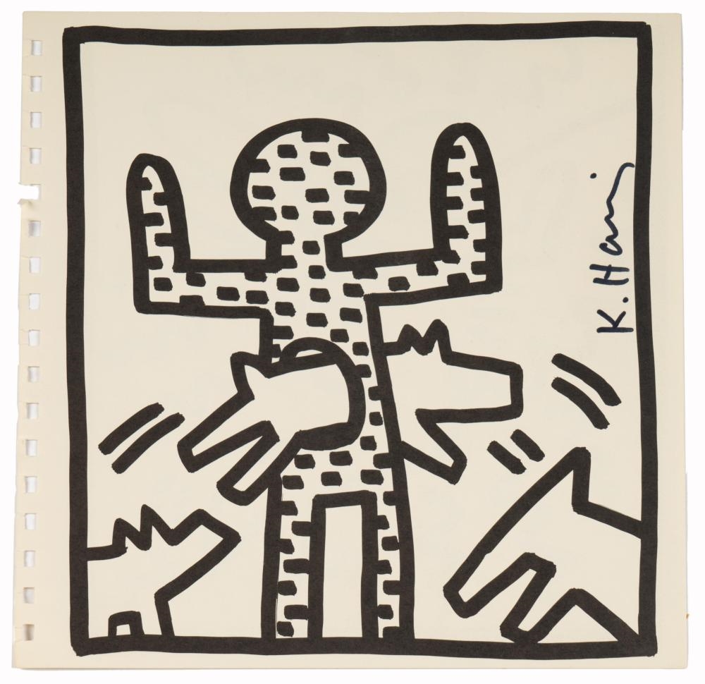Keith Haring | Four Double-Sided Works (Untitled) (1958 - 1990) | MutualArt