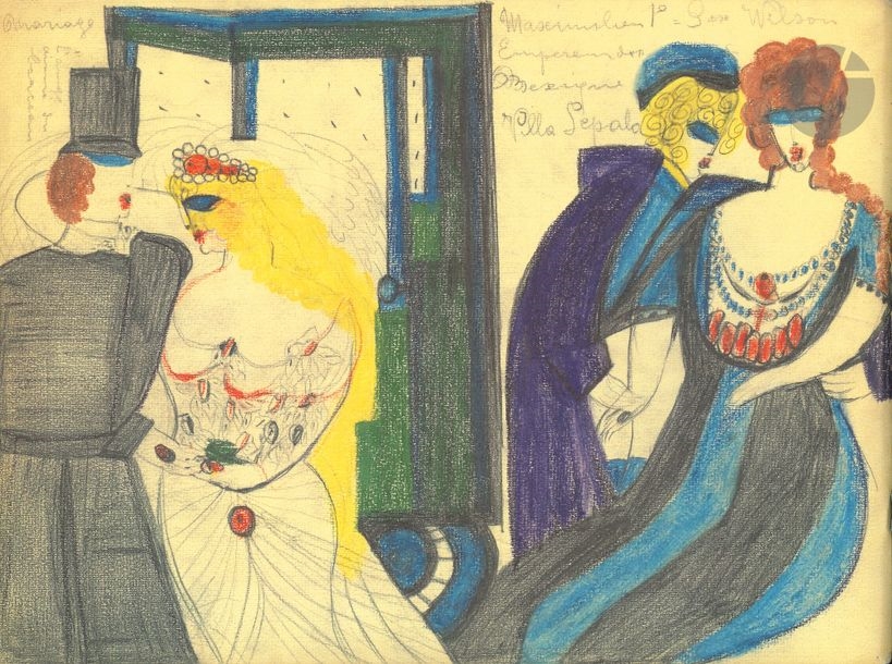 Aloïse Corbaz | . Peinture et musique au théâtre Aloïse Corbaz 1941 ...