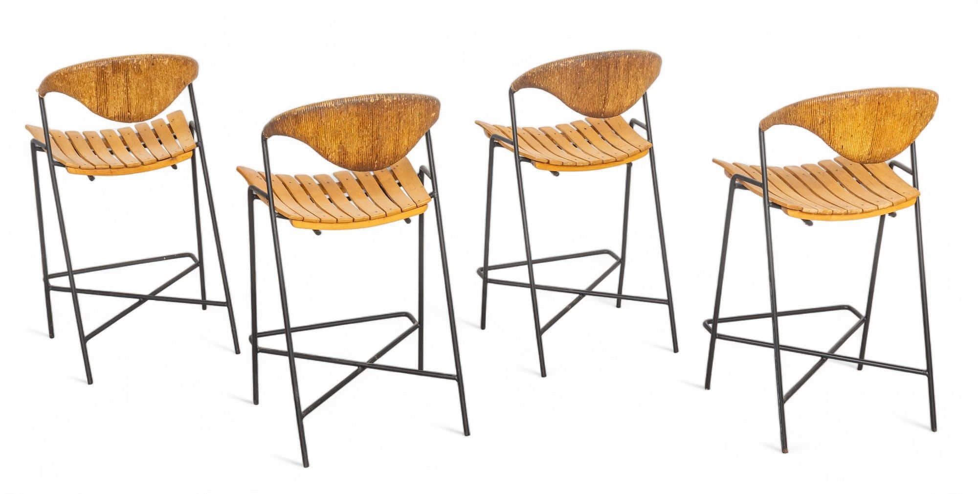 Arthur Umanoff | Arthur Umanoff Set of Four Bar Stools | MutualArt