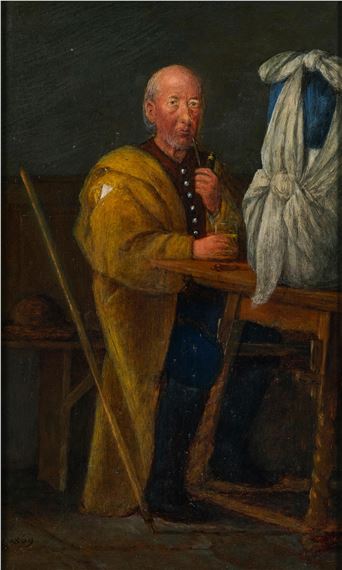 Johann Michael Neder | Bei der Einkehr im Wirtshaus (1869) | MutualArt