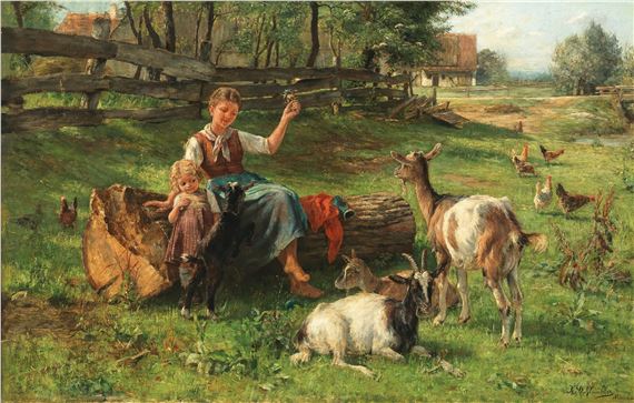 Karl Stuhlmüller | Ziegenhirtinnen | MutualArt