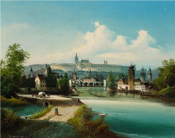 Johann Wilhelm Jankowski | Capriccio von Prag (1865) | MutualArt
