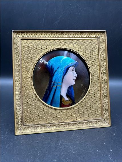 Emile Albert de Mandre | miniature portrait of blue Madonna | MutualArt