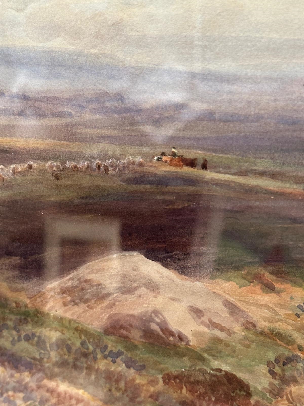 Arthur Henry Enock | a moorland landscape with sheep | MutualArt