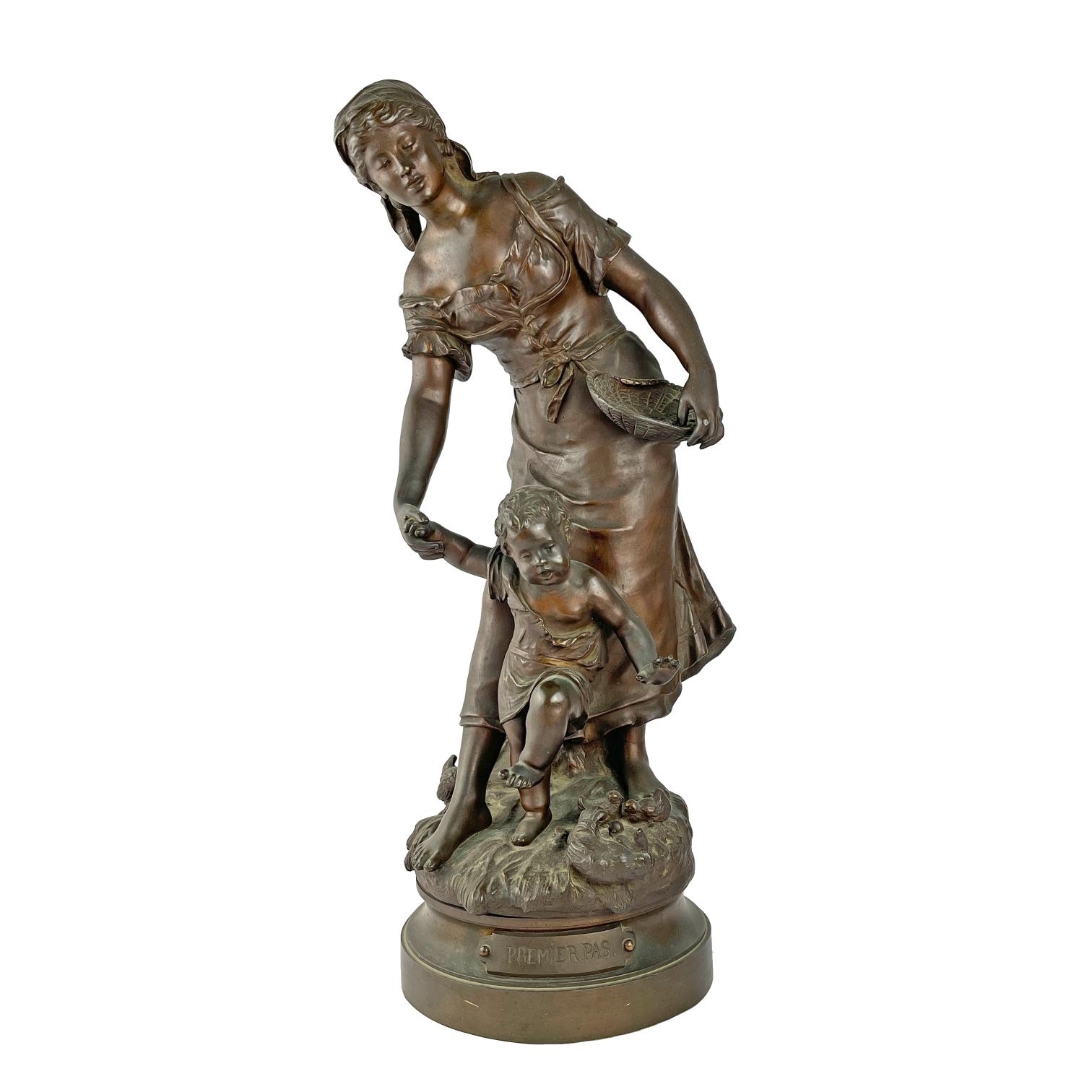 Auguste Moreau | Escultura en bronce pátina marrón | MutualArt