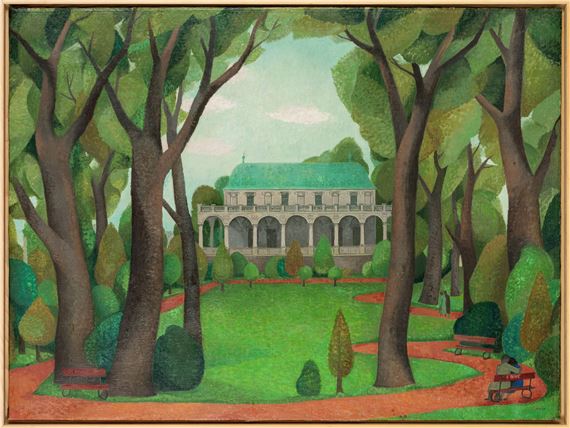 Vlastimil Benes | Lovers at the Belvedere (1959) | MutualArt