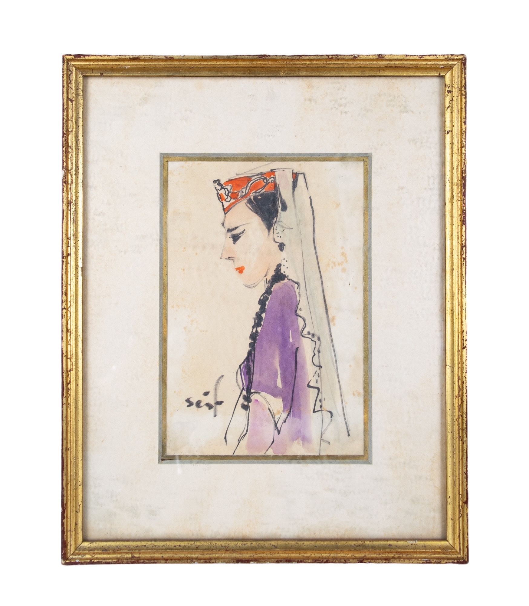 Seif Wanly | An acrtress in Russian costume | MutualArt