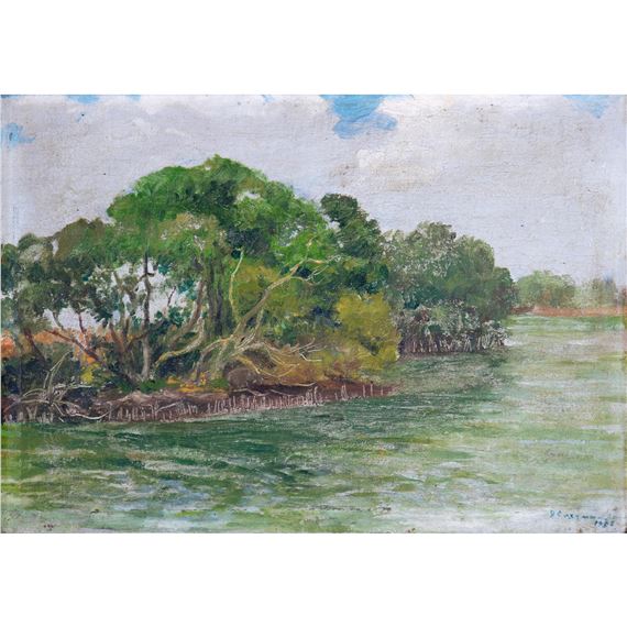 Dominador Castañeda | River Scene (1958) | MutualArt