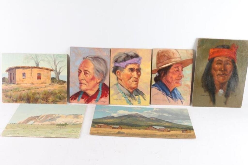 Robert Leroy Knudson | Lot of 7 Original Oils on Board (1970) | Compare ...
