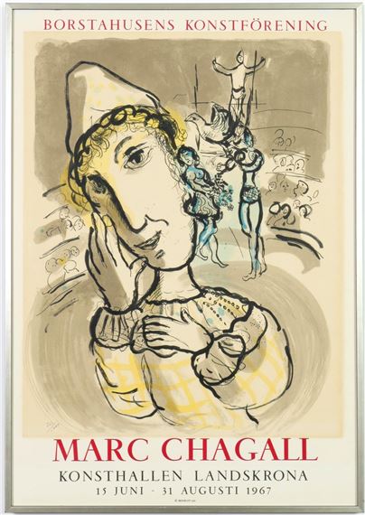 Marc Chagall | Circus with yellow clown 1967 (1967) | MutualArt