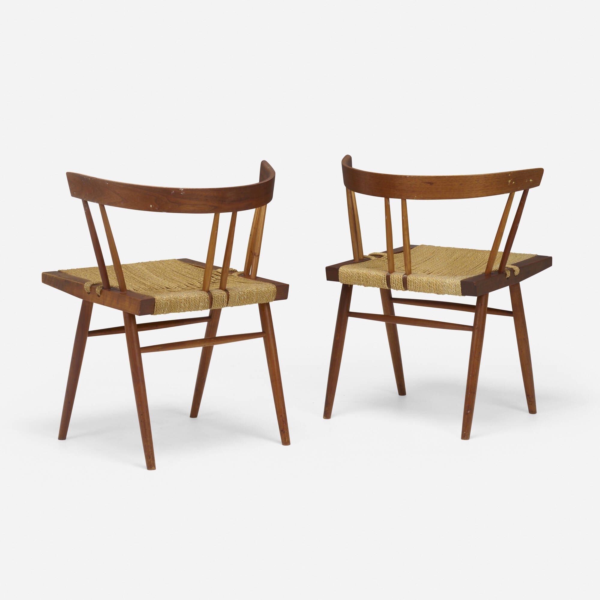 George Nakashima | Grass-Seated chairs, pair (Circa 1976) | MutualArt