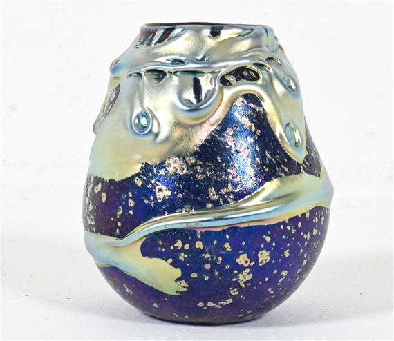 Charles Lotton | CHARLES LOTTON (1935-2021) CYPRIOT LAVA GLASS VASE ...