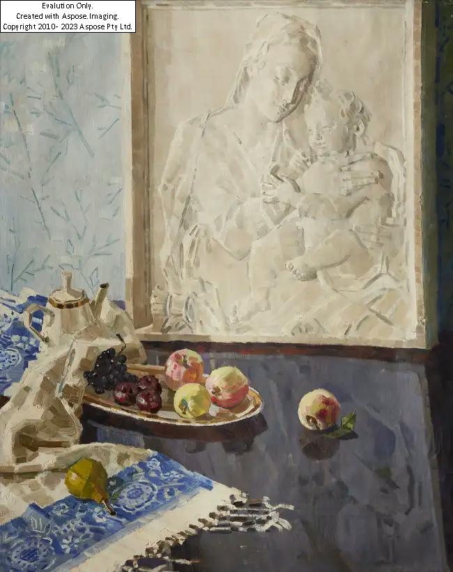 Nicolaï Gorlov | Russian 1917-1987 - Still life with Madonna (1968) | MutualArt