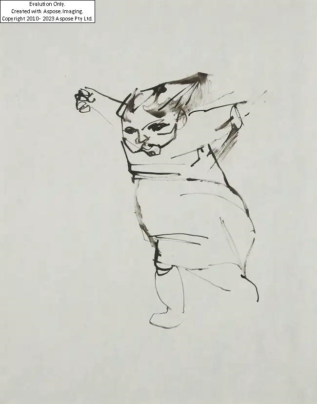 George Fullard | British 1923-1973 - Child With Arms Out; ink on paper ...