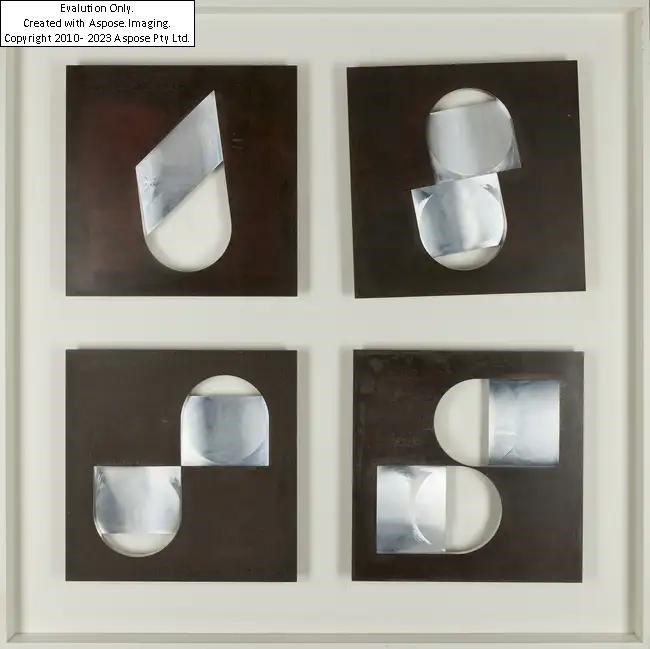 Mark Firth | Untitled; aluminium construction on painted wooden frame ...