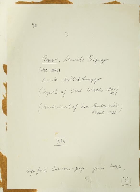 Carl Bloch | Portrait of Lauritz Prior (1840–1890 (1864) | MutualArt