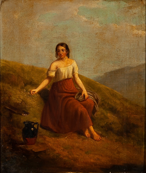 Joseph Rhodes | Lady with a Pitcher (1852) | MutualArt