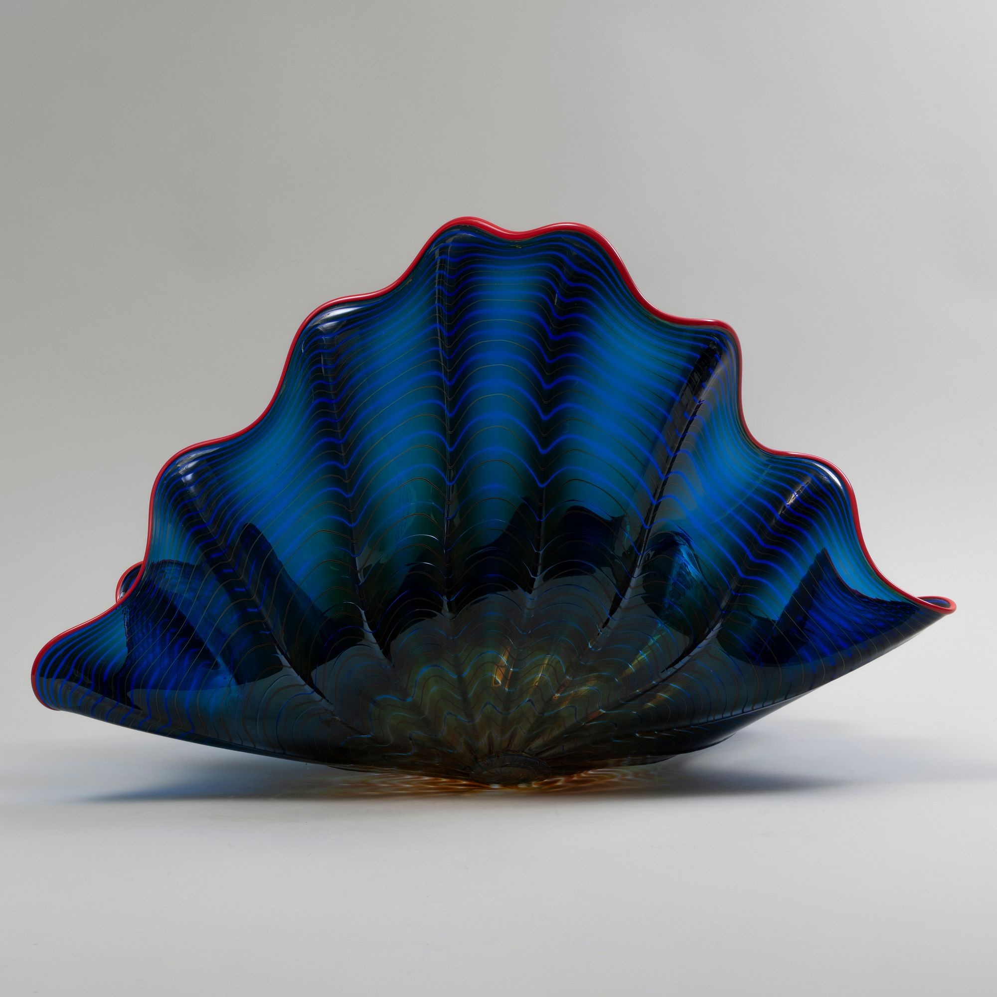 Dale Chihuly | Vivid Blue Persian Set with Bright Red Lip Wrap (1994 ...