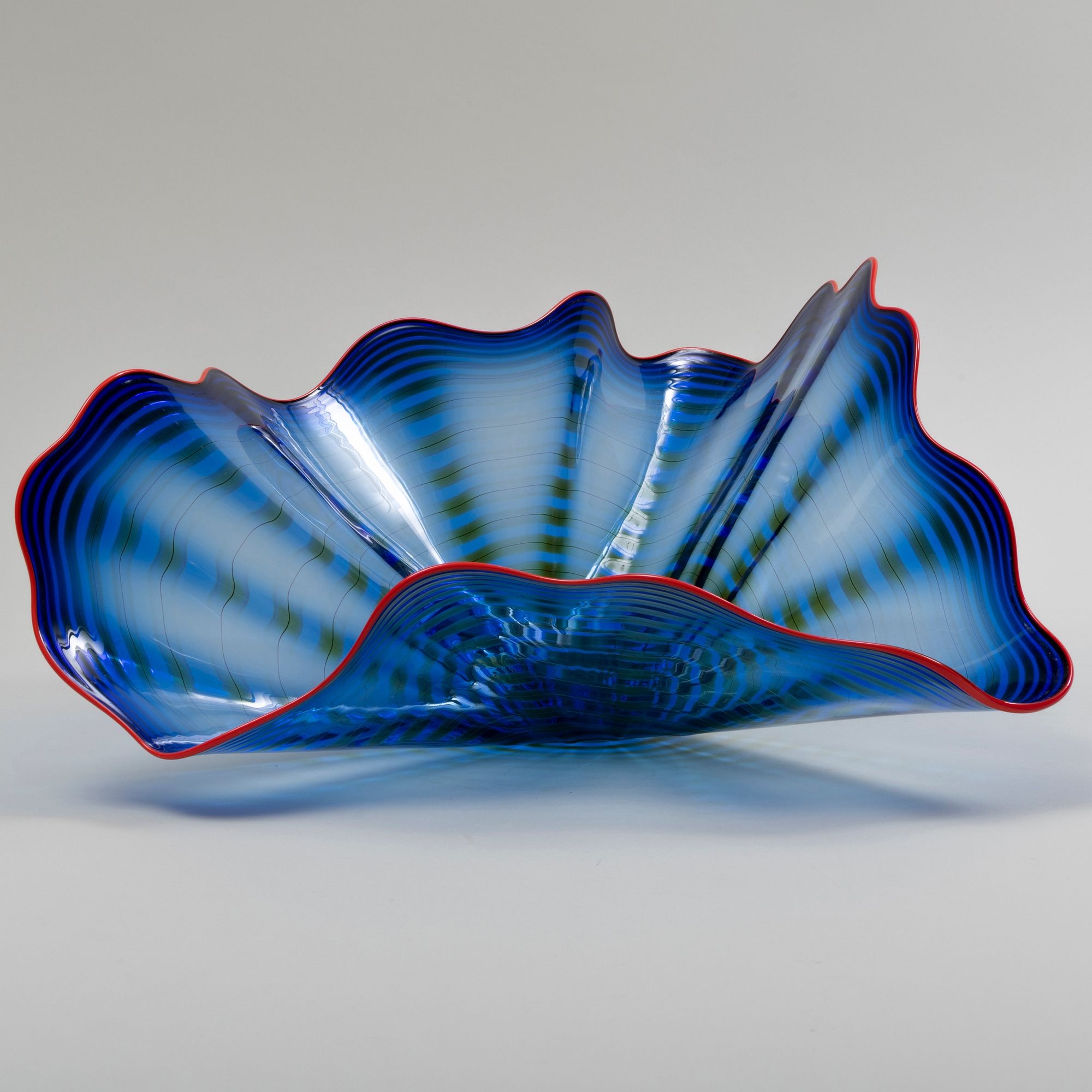Dale Chihuly | Vivid Blue Persian Set with Bright Red Lip Wrap (1994 ...