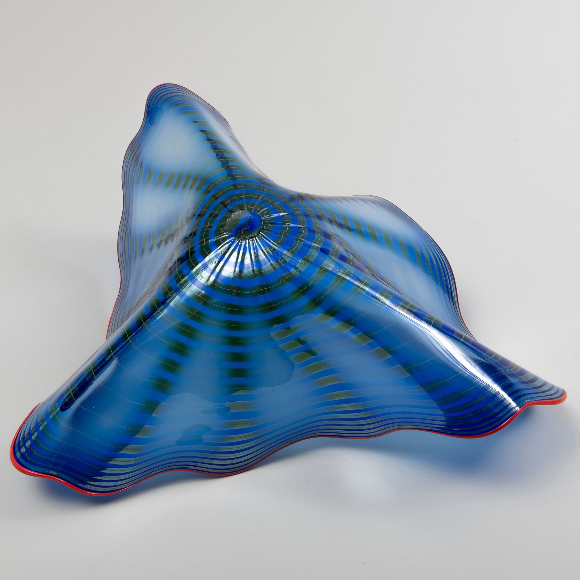 Dale Chihuly | Vivid Blue Persian Set with Bright Red Lip Wrap (1994 ...