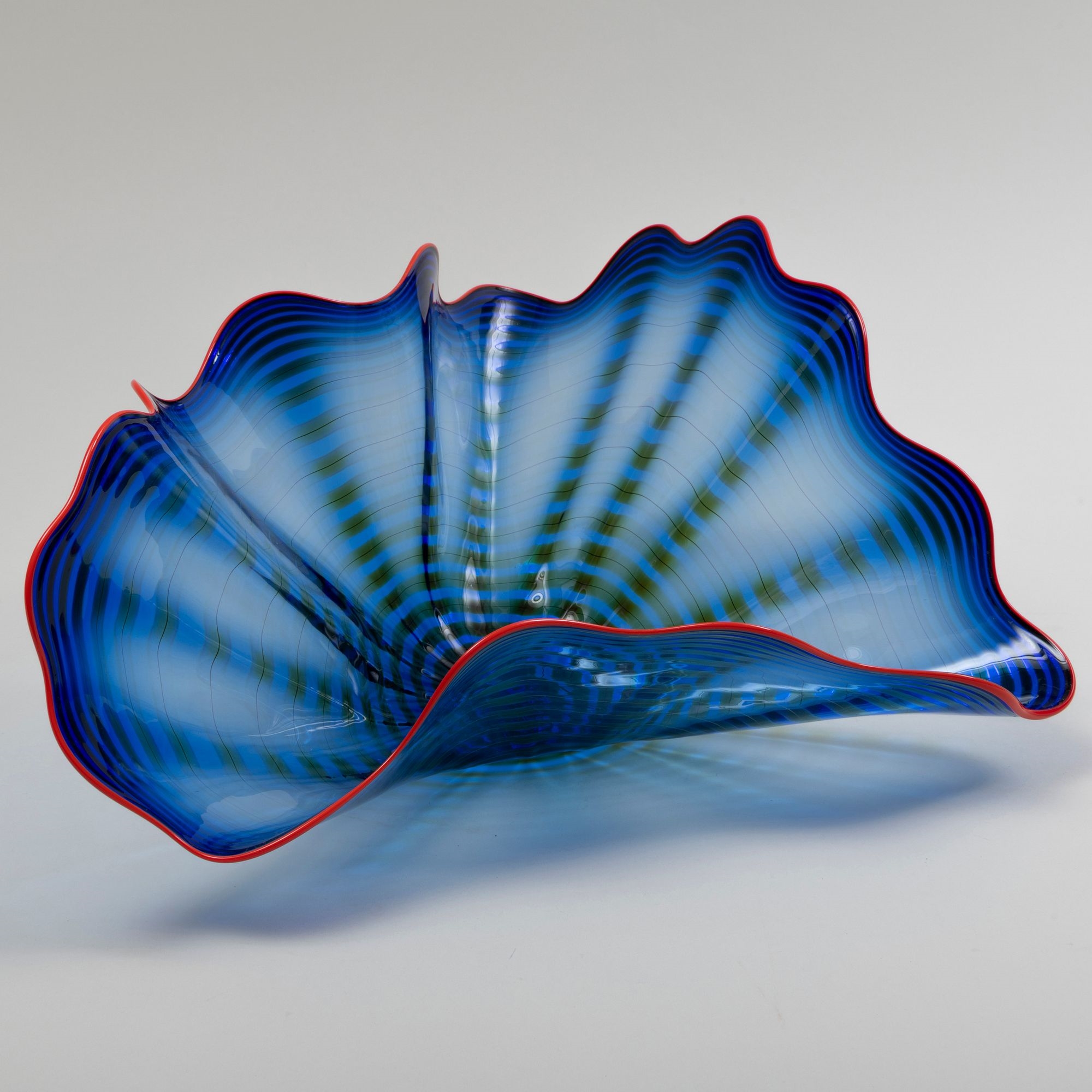 Dale Chihuly | Vivid Blue Persian Set with Bright Red Lip Wrap (1994 ...