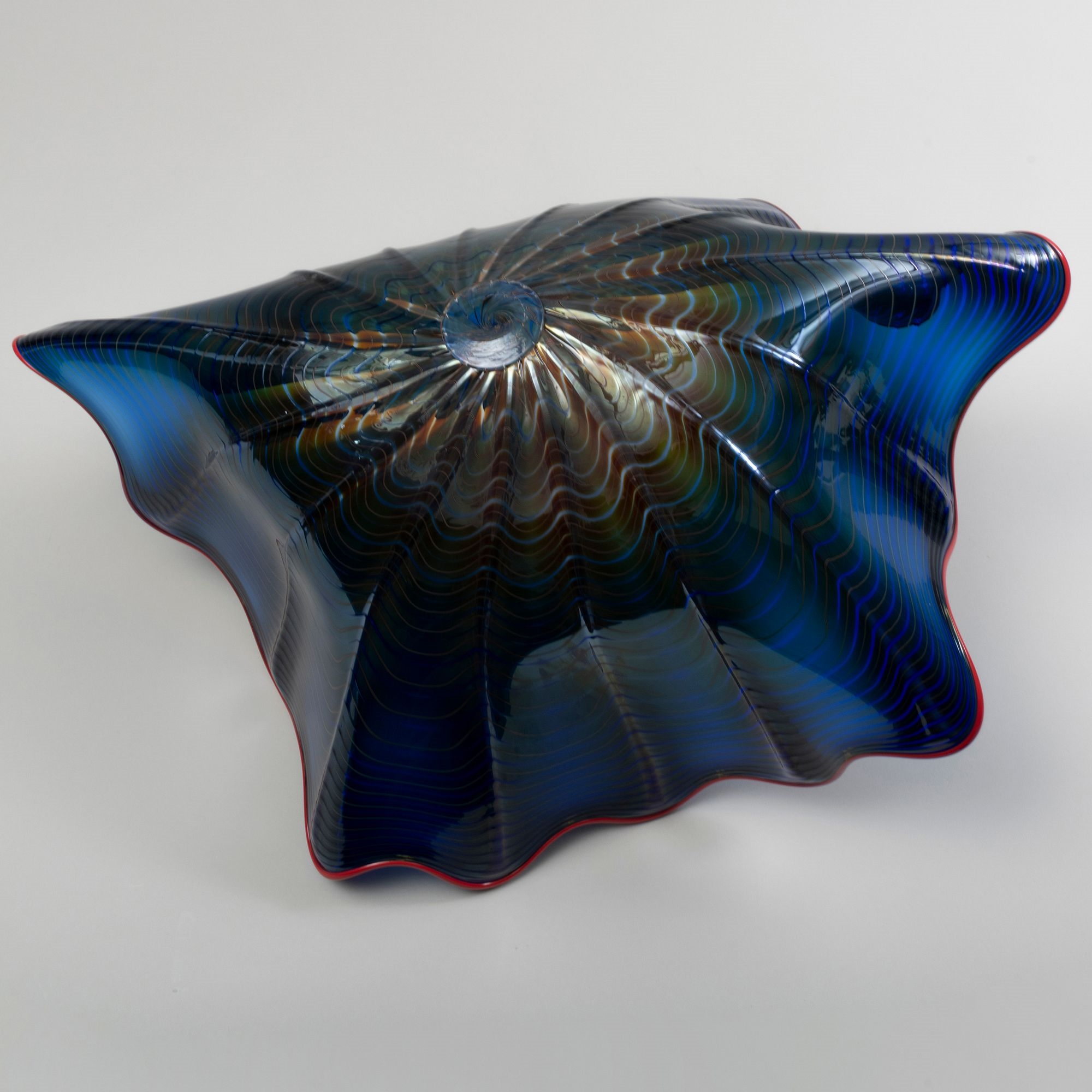 Dale Chihuly | Vivid Blue Persian Set with Bright Red Lip Wrap (1994 ...