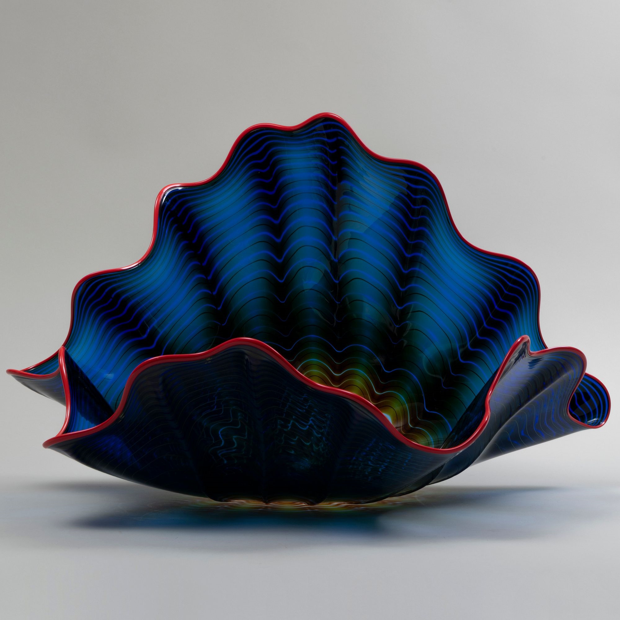 Dale Chihuly | Vivid Blue Persian Set with Bright Red Lip Wrap (1994 ...