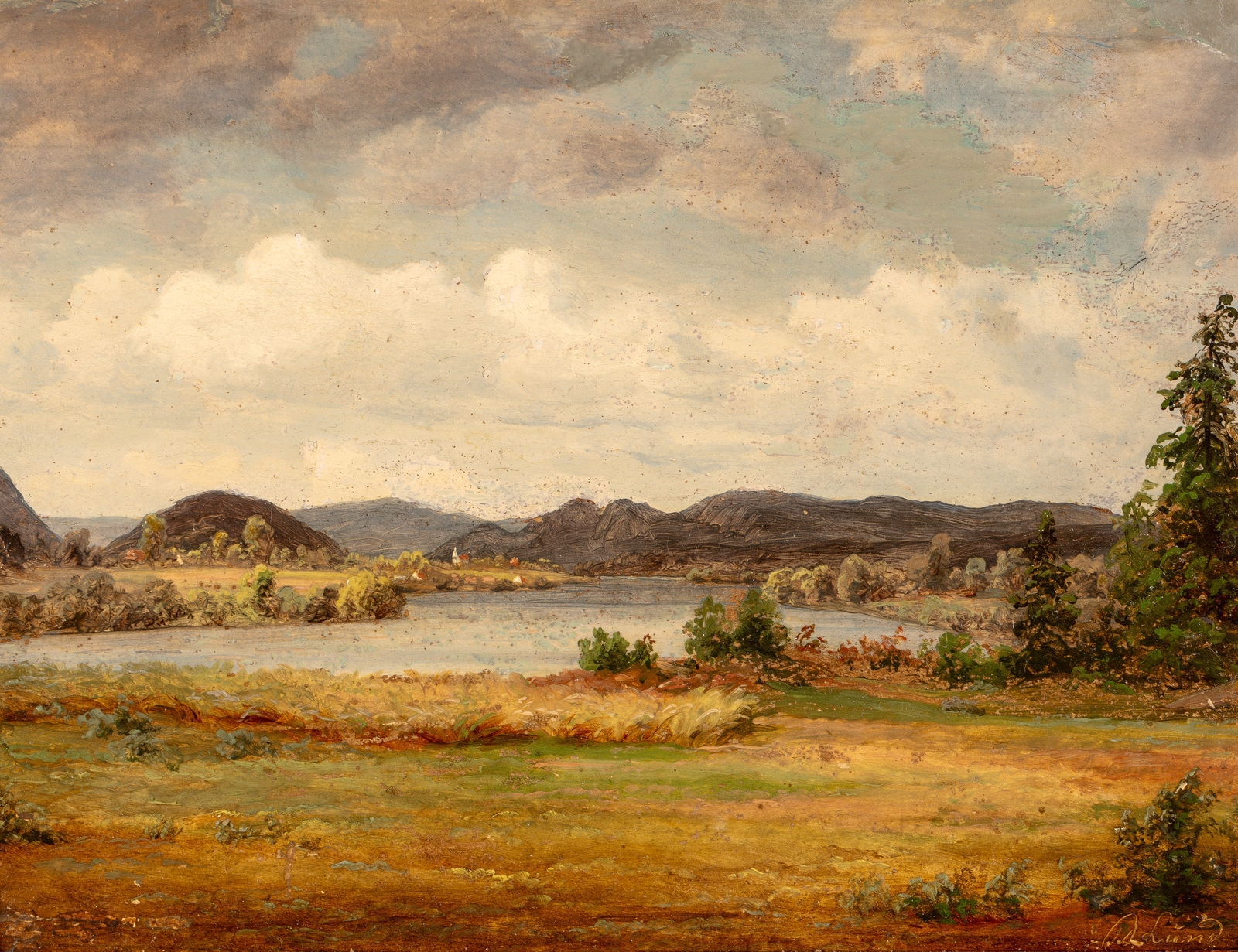 Bernt Lund | Elvelandskap (1878) | MutualArt