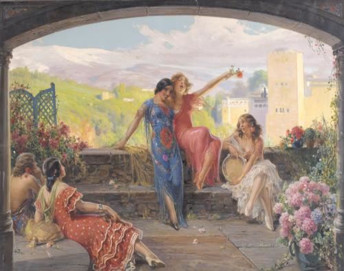 Julio Borrell | GYPSY WOMEN FROM GRANADA | MutualArt