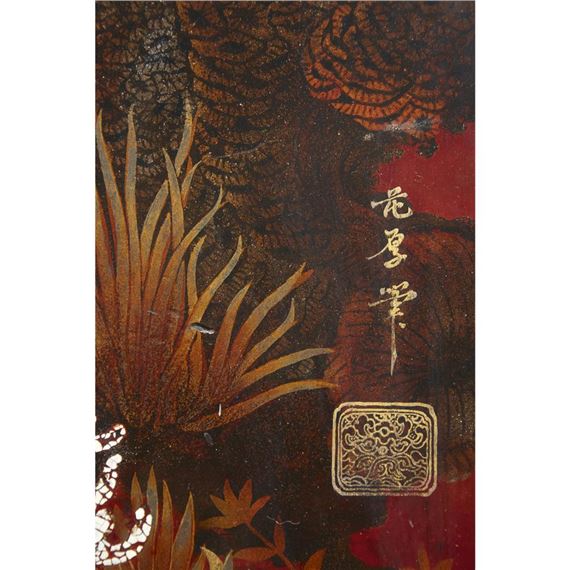 Pham Hau | A VERTICAL LACQUERED PANEL WITH SAIL FISHES, SIGNED PHAM HAU ...