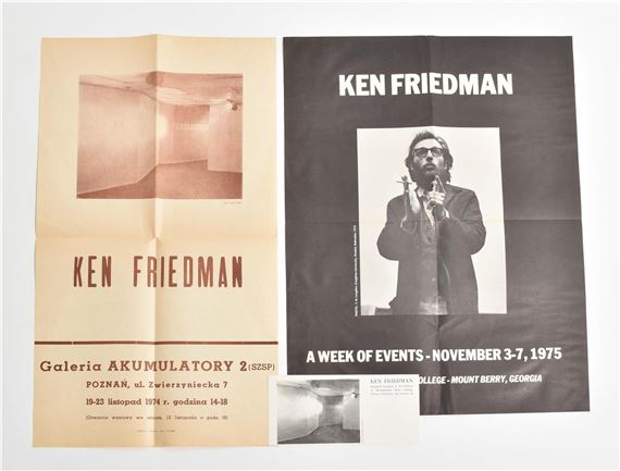 Ken Friedman | Ken Friedman, posters and invitation card, 1974-1975 ...