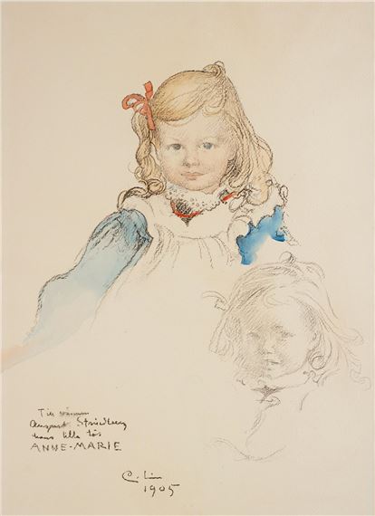 Carl Larsson | Portrait of August Strindberg's daughter Anne-Marie ...
