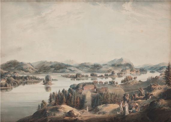 Johan Adam von Gerdten | Vue du Lac Laxen en Westrogothå | MutualArt