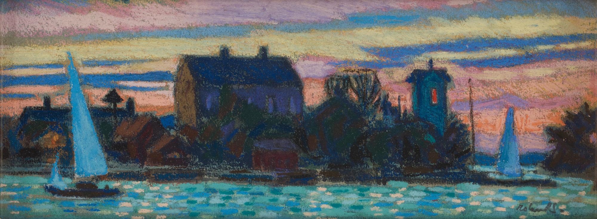Roland Svensson | Twilight at the Entrance to Sandhamn | MutualArt