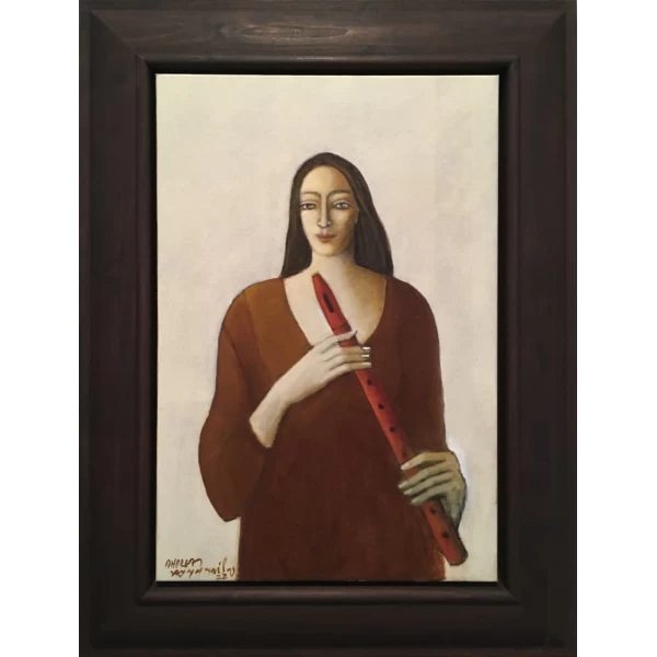 Andreas Charalambides | Girl with aulos | MutualArt