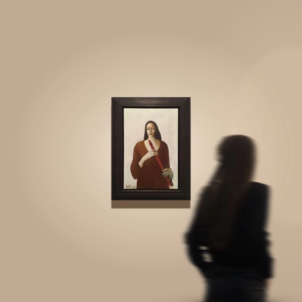 Andreas Charalambides | Girl with aulos | MutualArt