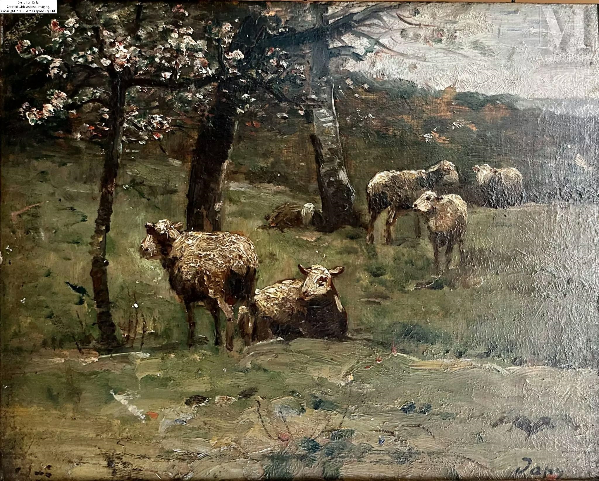 Louis-Aimé Japy | Moutons au pré (1840) | MutualArt