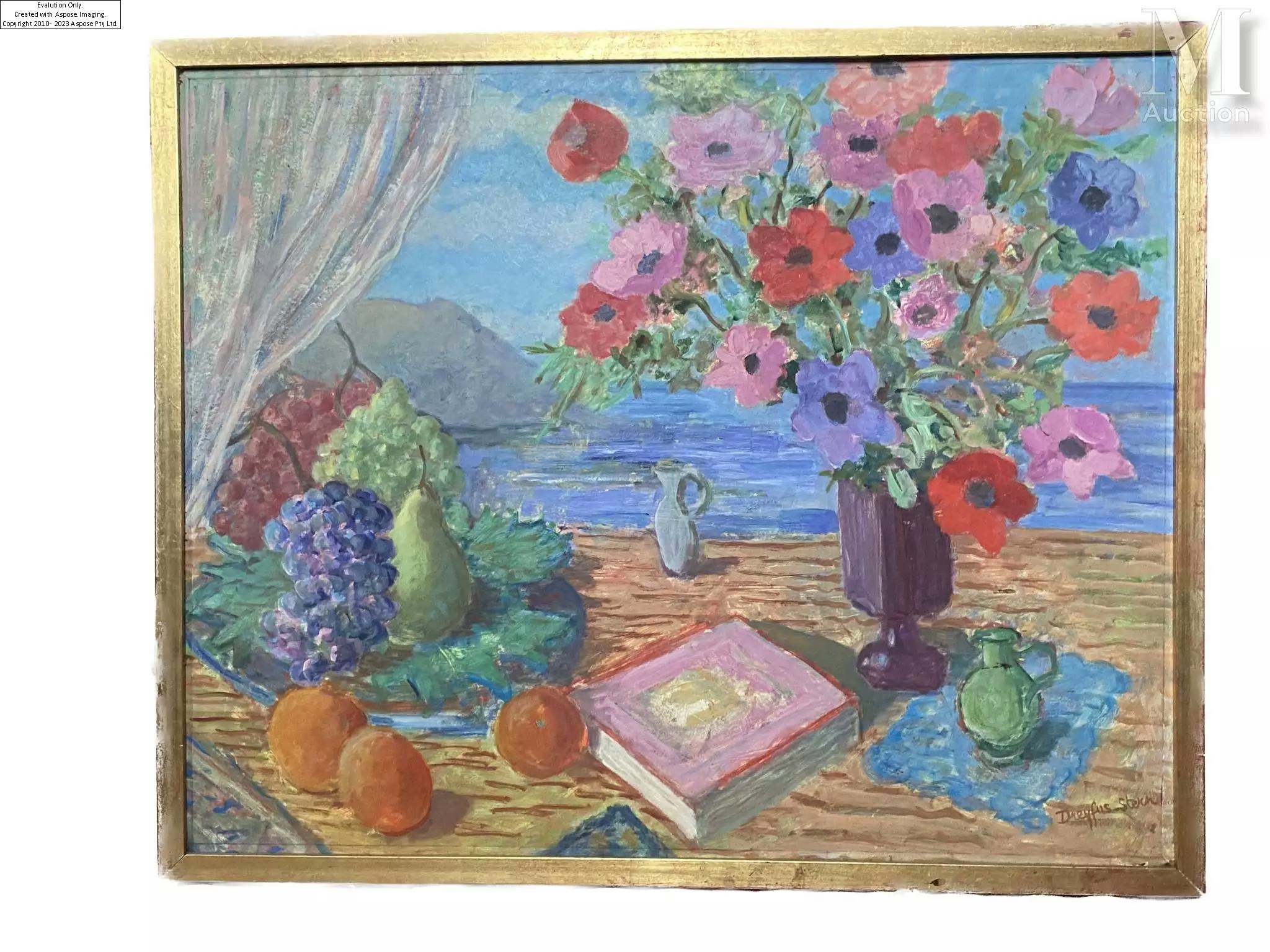 Jean Dreyfus-Stern | Entablement bouquet de fleurs et fruit (1983 ...