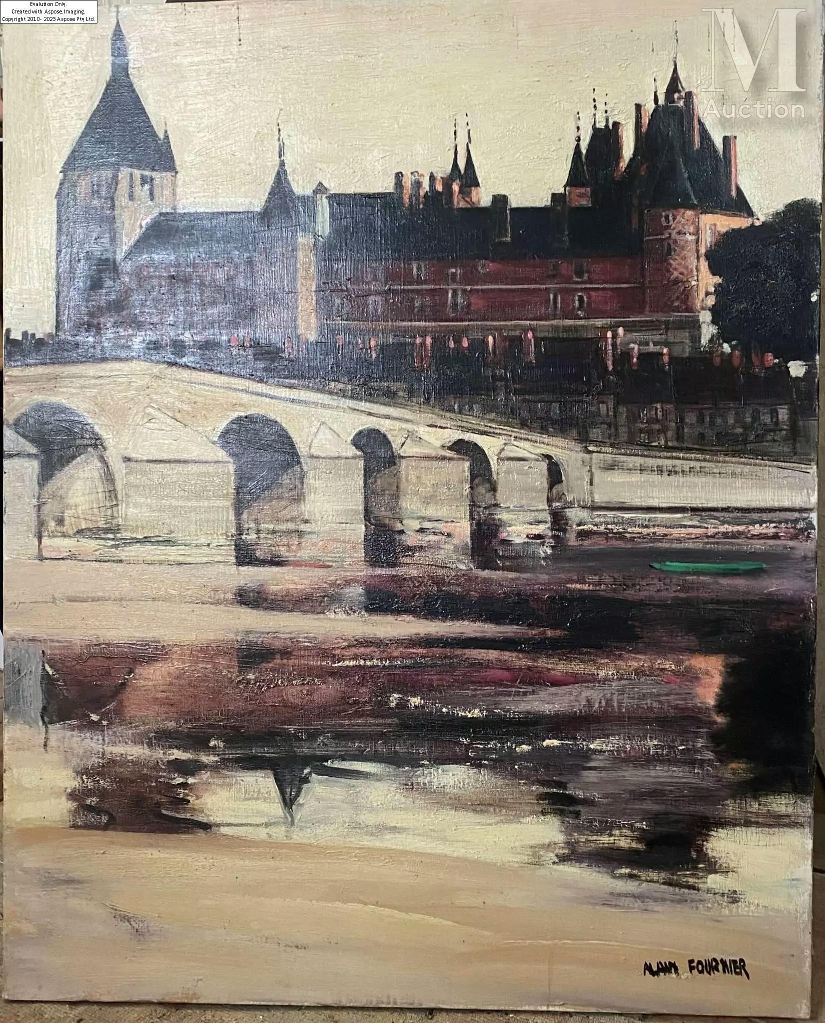 Alain A. Fournier | Vue d'un chateau depuis le pont | MutualArt