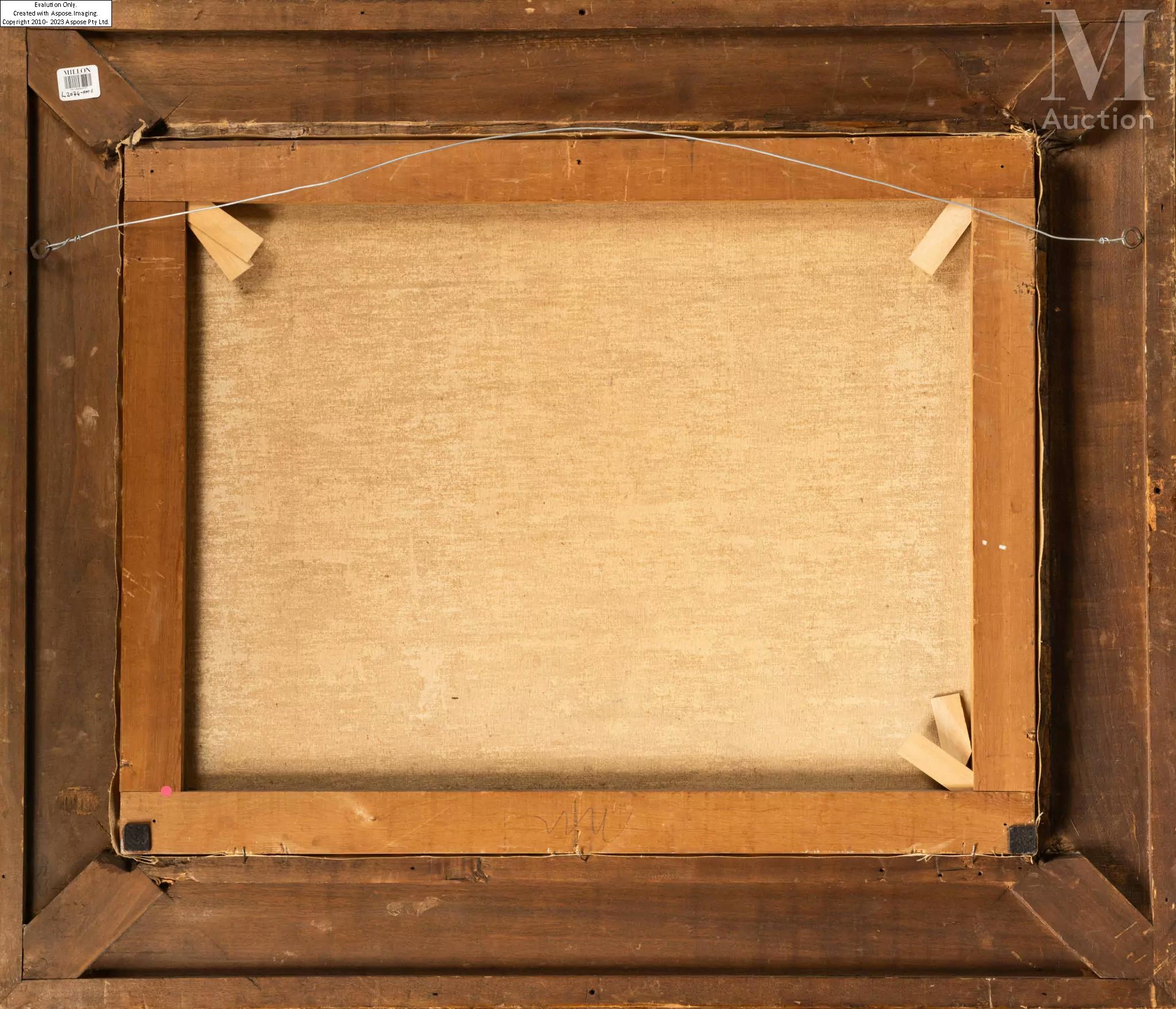 Emile Deckers | Le modèle à la tenture rouge (1885) | MutualArt