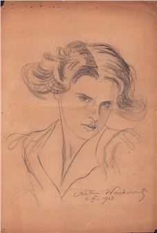 Antoni Waskowski | PORTRET KOBIETY (1942) | MutualArt