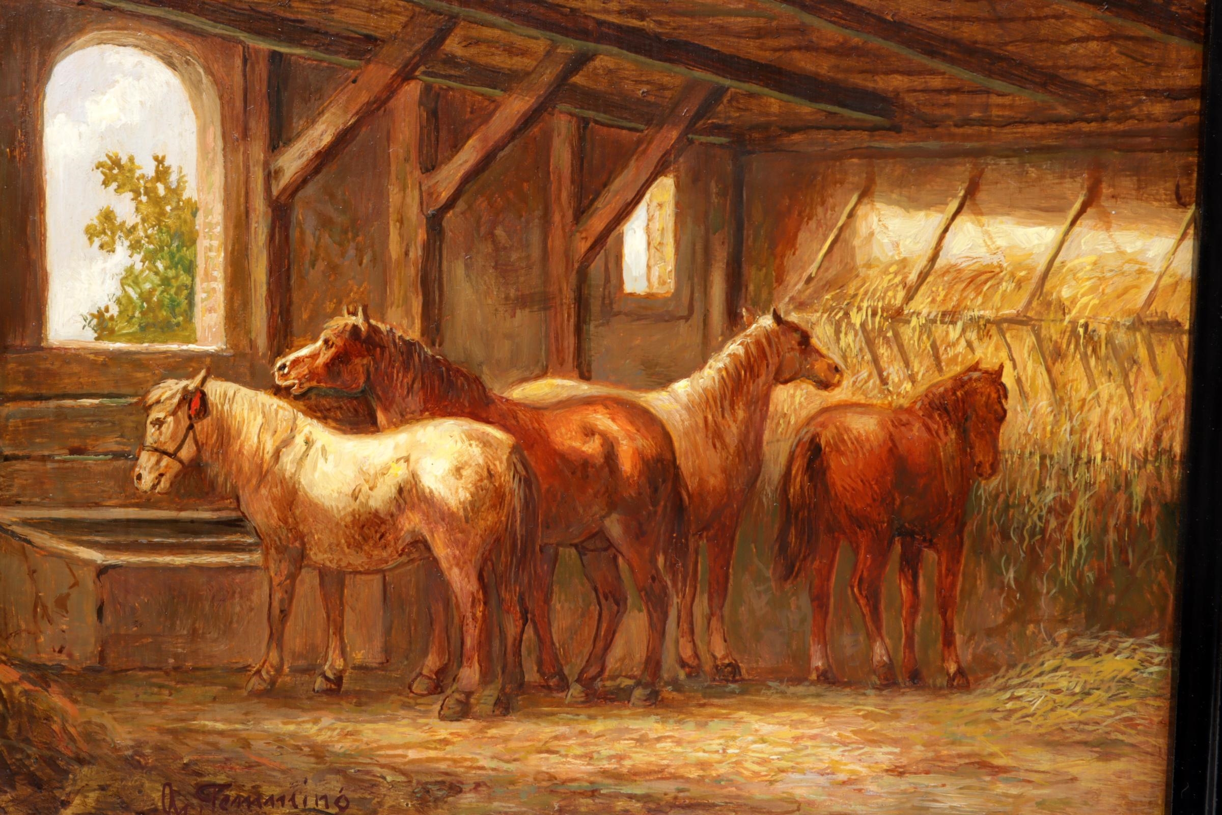 Albert Temming | Paardjes in de stal (1942) | MutualArt